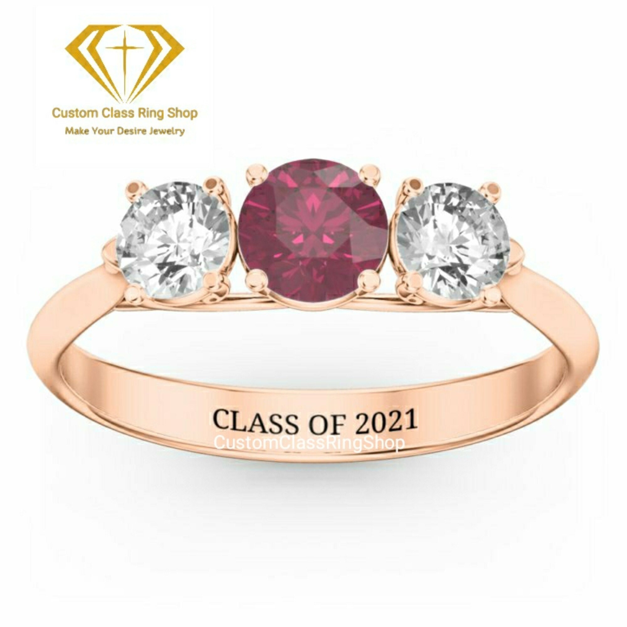 Graduation Giftcustom School Class Ring Unique Custom Class - Etsy