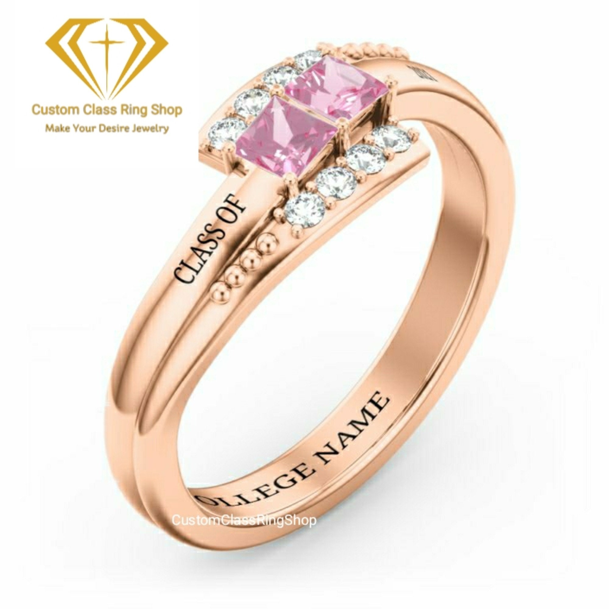 Personalized College Graduation Ring Custom Class Custom - Etsy