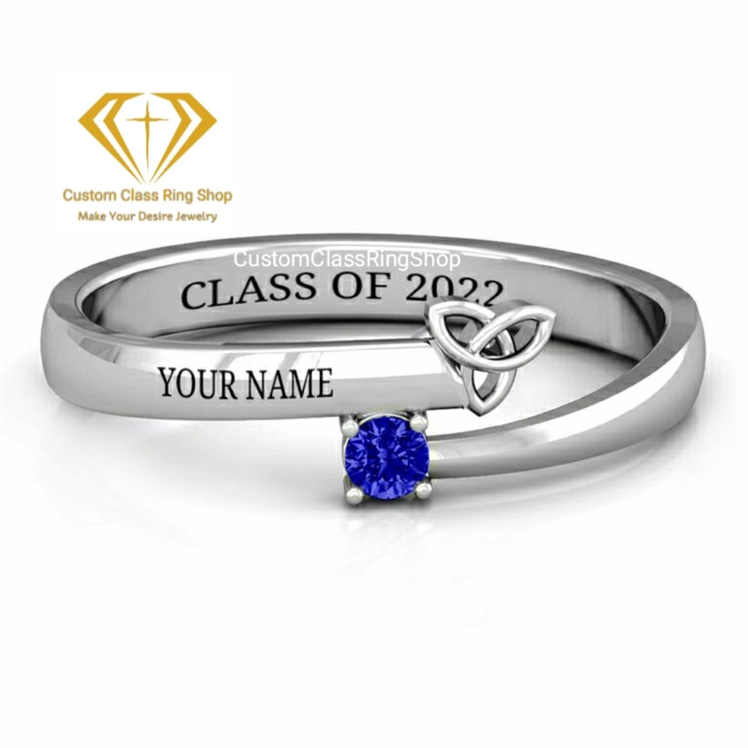 Regalo di laurea personalizzato, anello di classe superiore ...