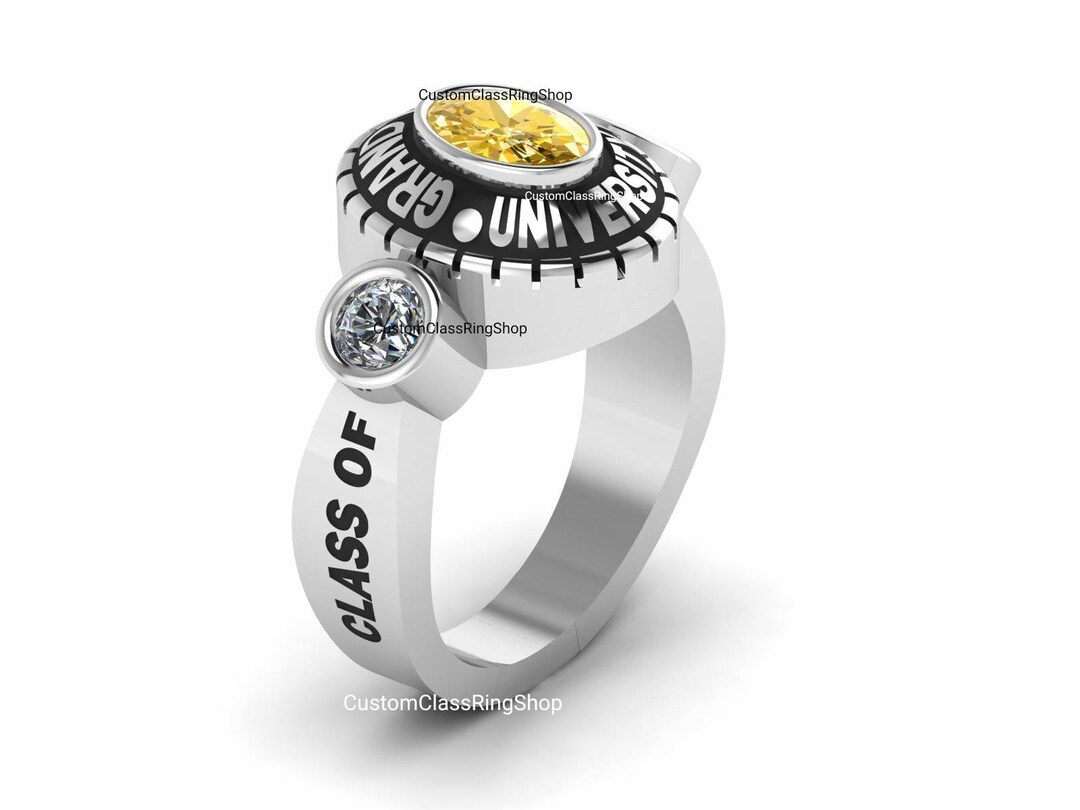 College Ring,university Ring,graduation Gift ,graduation Ring,oval Cut ...