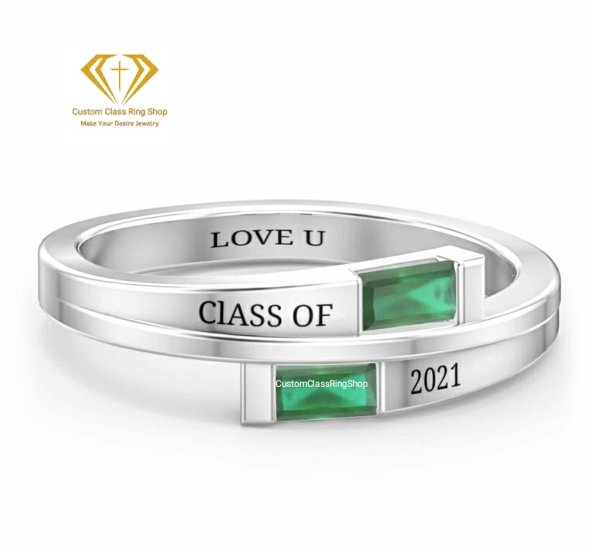 Custom Class Ring for Woman | Graduation Ring Semi-fine Jewelry - Etsy