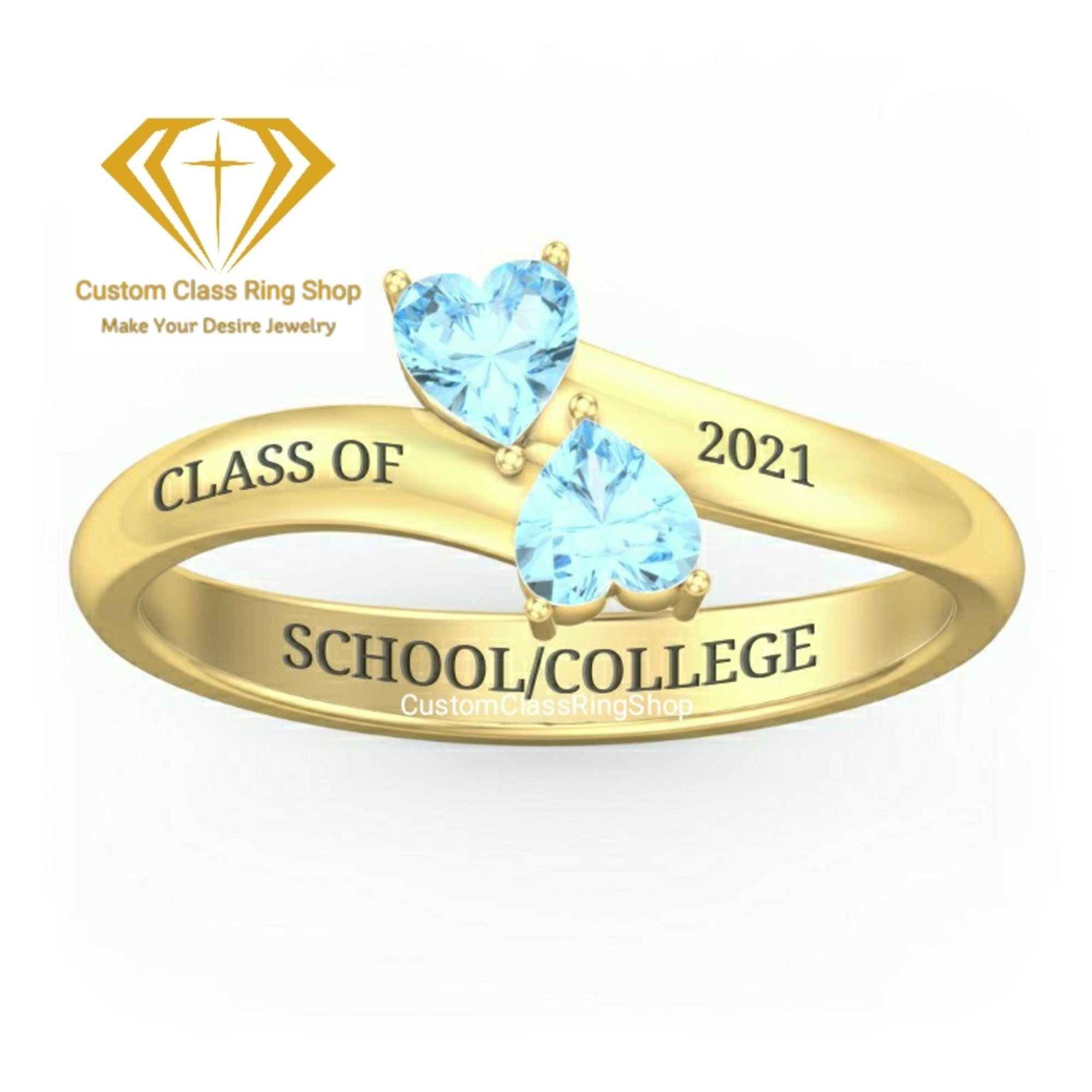 Personalized College Class Ring,school Ring,college Graduation Ring ...