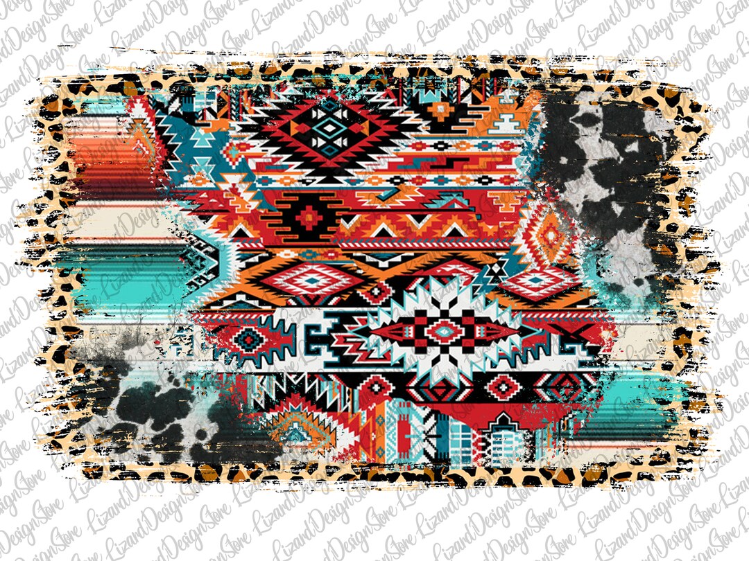 Serape Aztec Leoaprd Background Png, Serape Aztec Sublimation ...