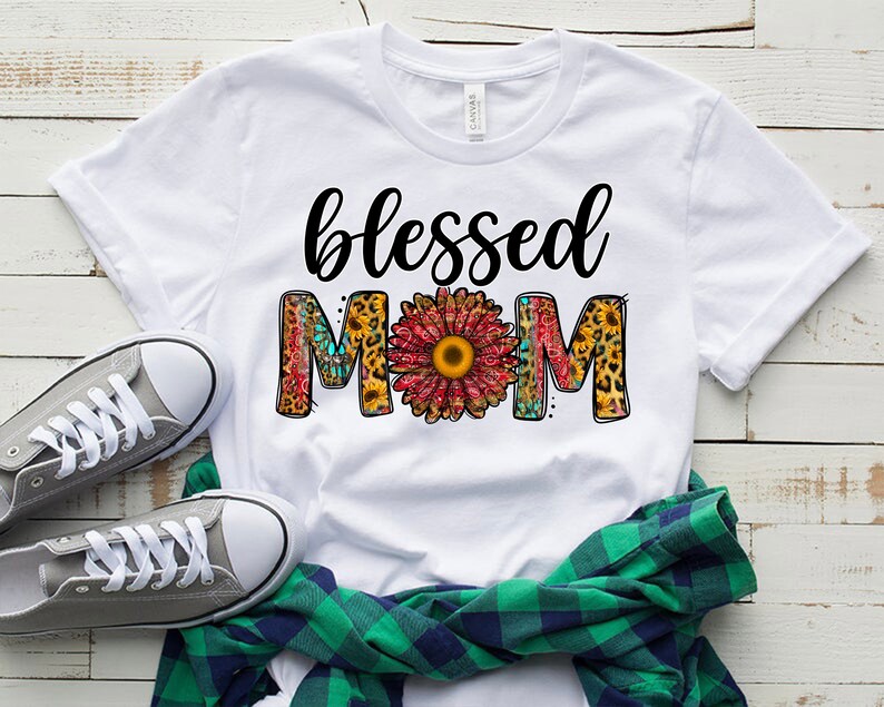 Blessed Mom Png Western Mom Png Mom Png Gemstone Leopard - Etsy