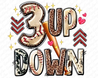 3 up 3 Down Baseball Png Sublimation Design Download, Baseball Png ...