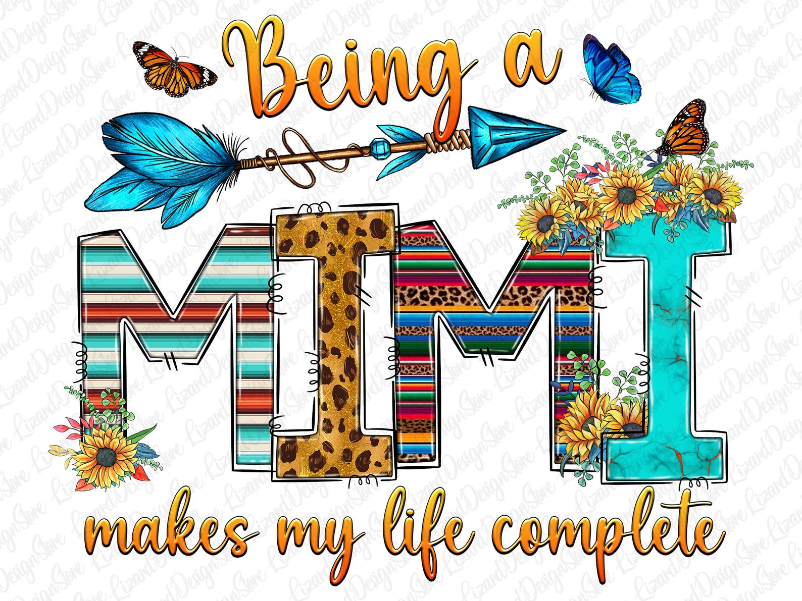 Being A Mimi Makes My Life Complete Png Sublimation Design Download ...