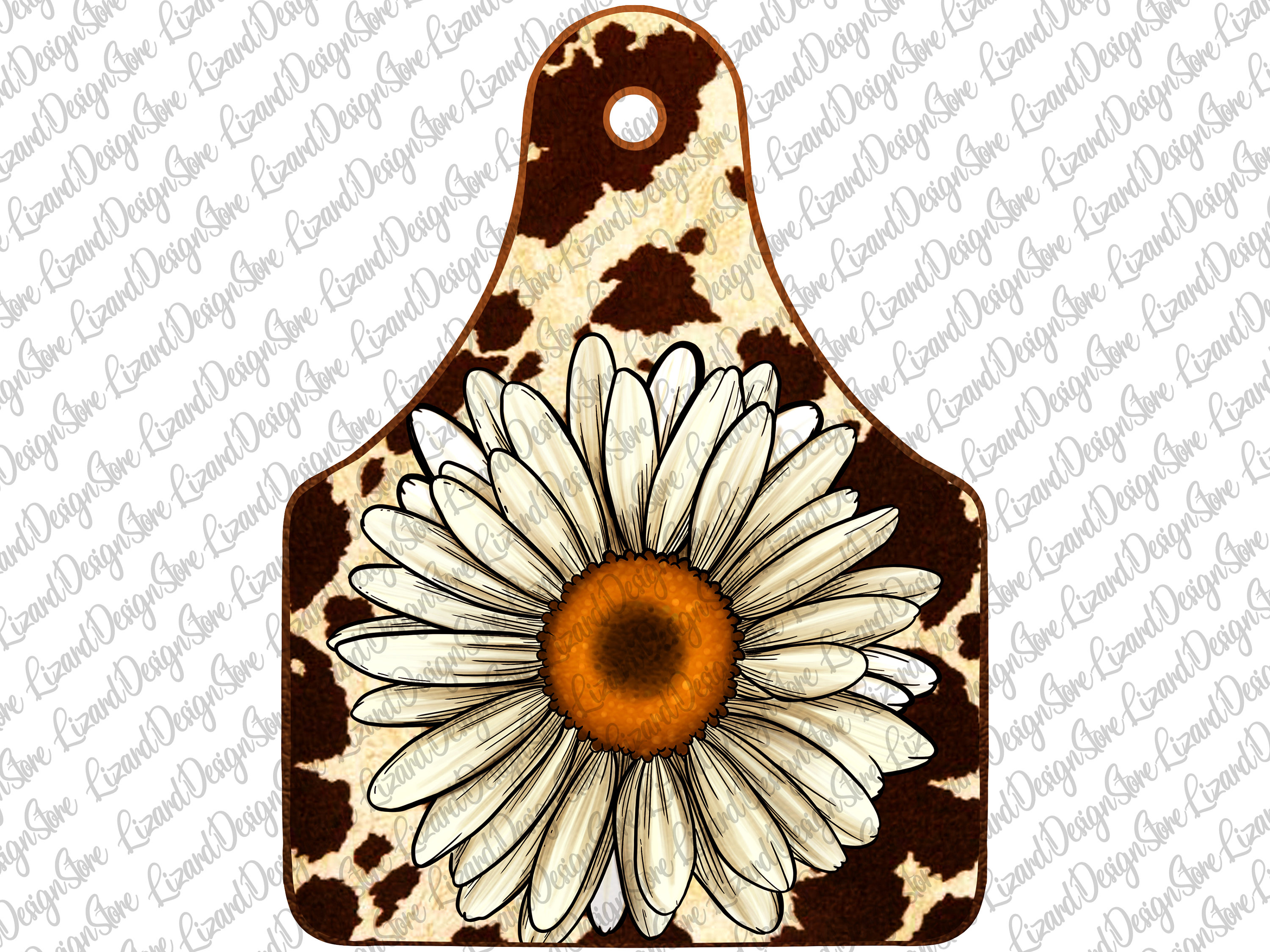 Cow Tag Png,cowhide Daisy Cow Tag Png,western Design,cowhide Cow Tag ...