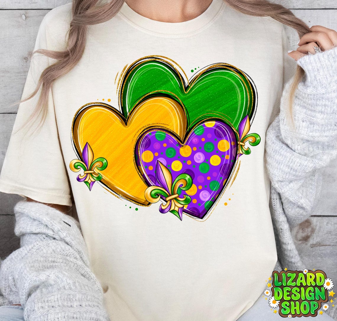 Mardi Gras Heart Png Sublimation Design Download, Mardi Gras Png, Mardi ...