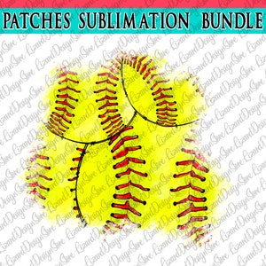 Softball Patch PNG Bundle Sublimation Design, Softball Patches Png ...