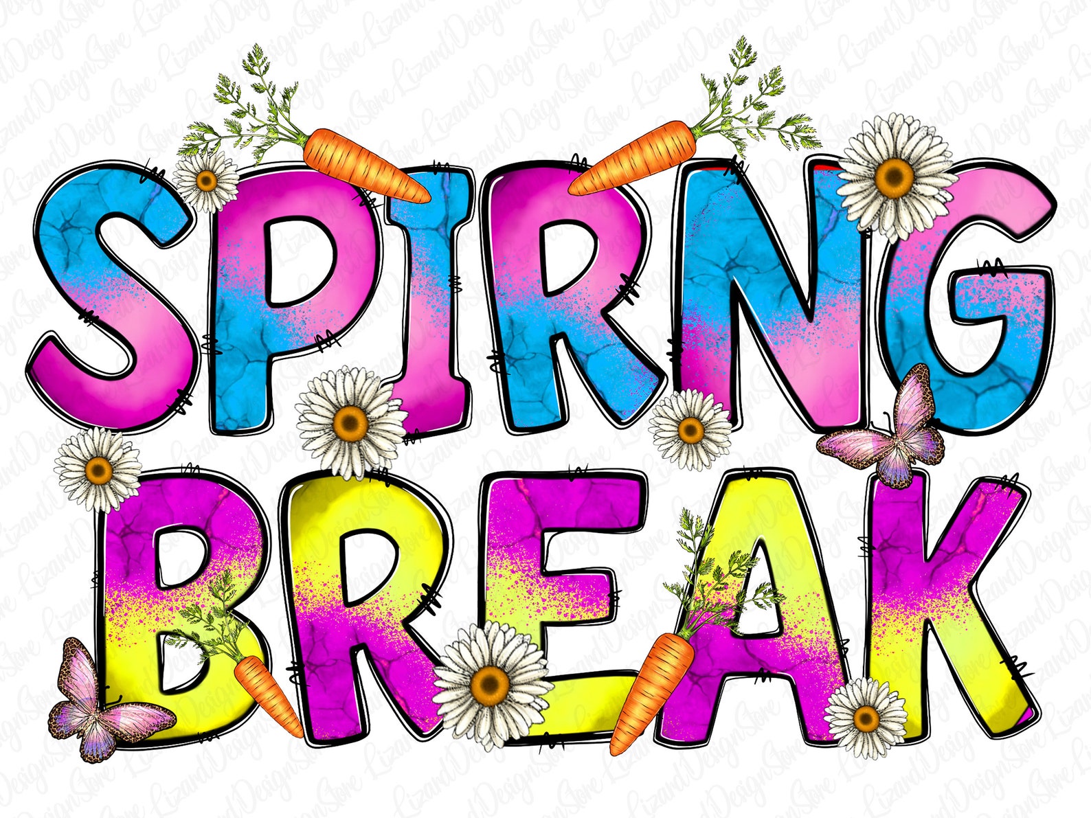 Spring Break Png Sublimation Design Download Happy Easter Day - Etsy