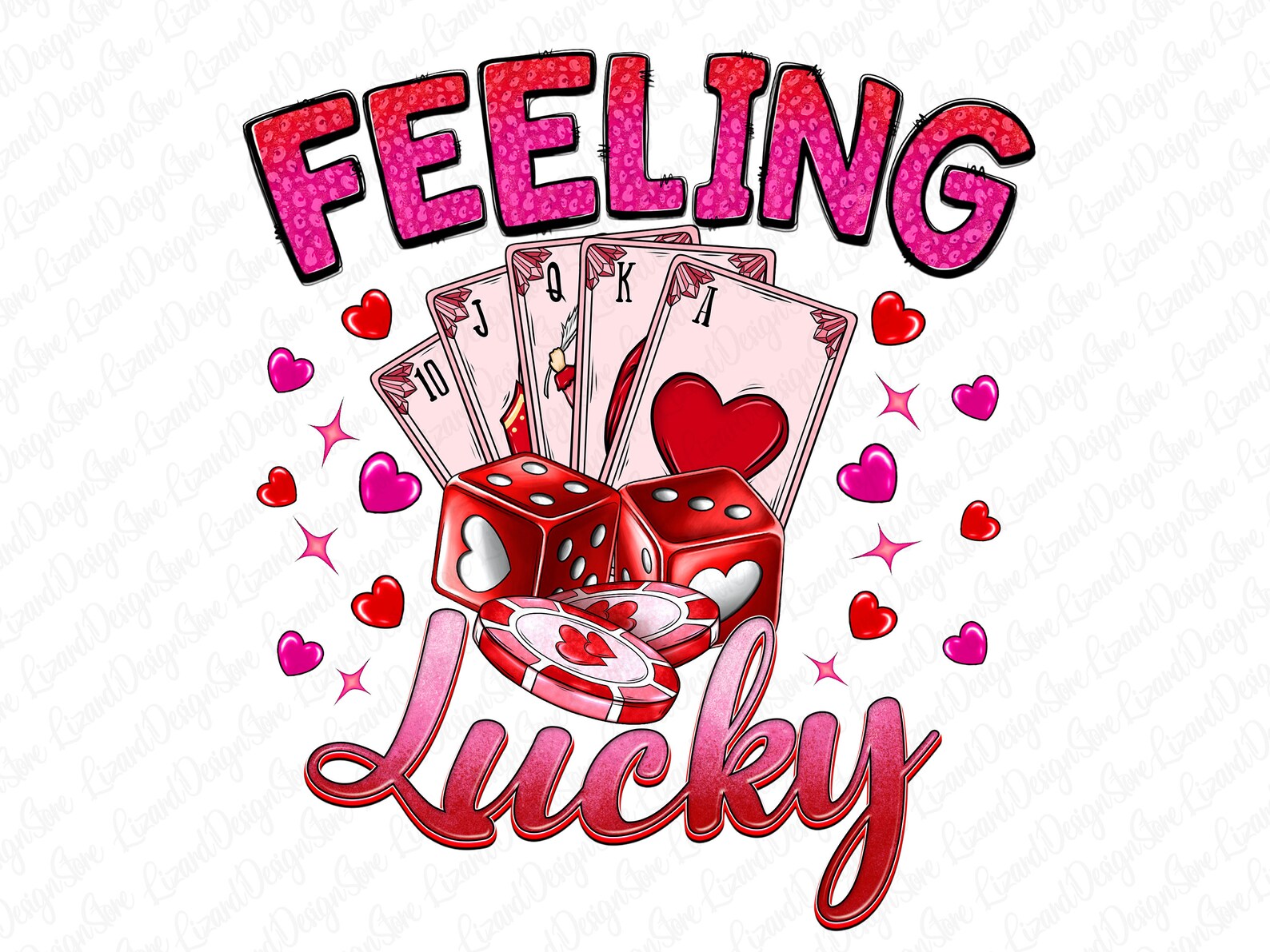 Valentine's Day Feeling Lucky Png Sublimation Design,valentines Day Png ...