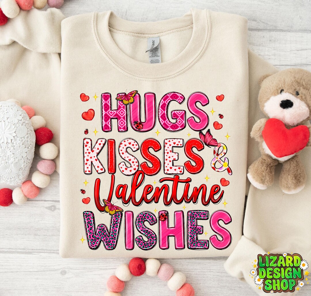 Hugs Kisses & Valentine Wishes Png, Valentine Png, Valentine's Day Png ...