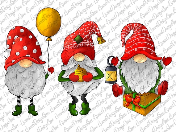 Gnomes Png Christmas Gnomes PNG Xmas Gnomes Png Cute Gnomes | Etsy