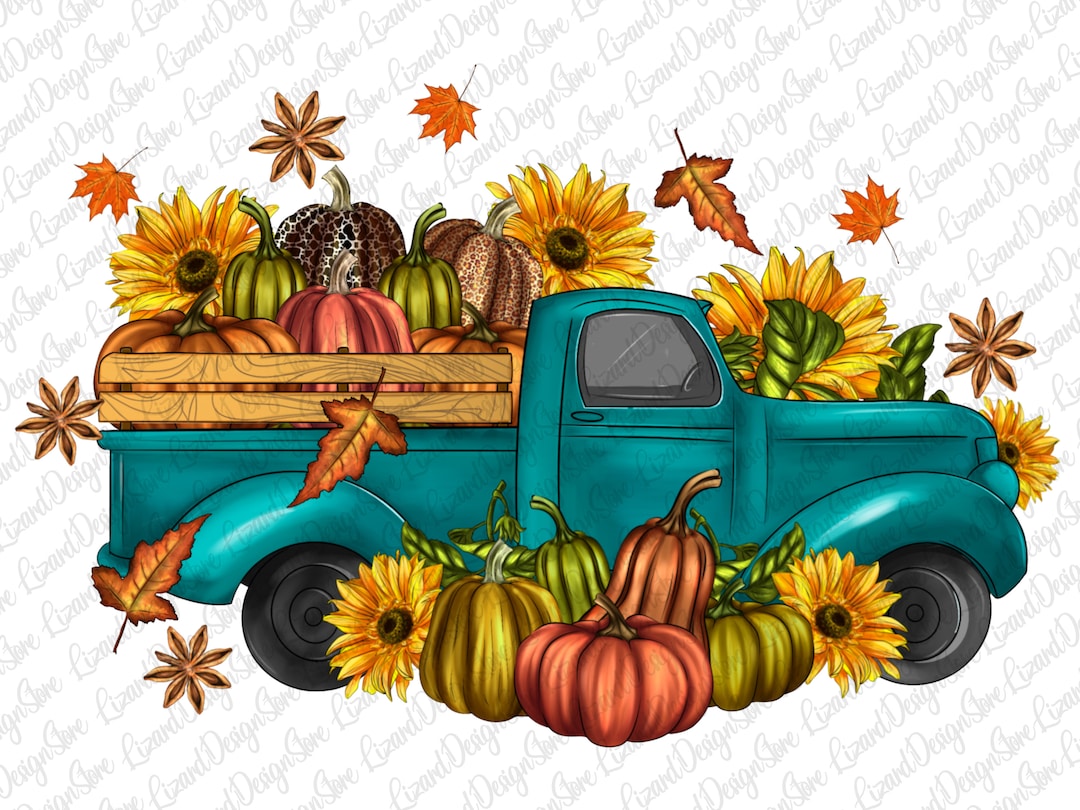 Fall Truck Png, Pumpkin Png, Truck Png, Gnome Png, Fall PNG, Thankful ...