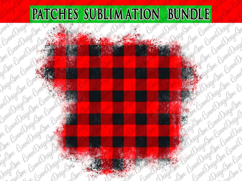 Distressed Buffalo Plaid Print Patches PNG Sublimation - Etsy