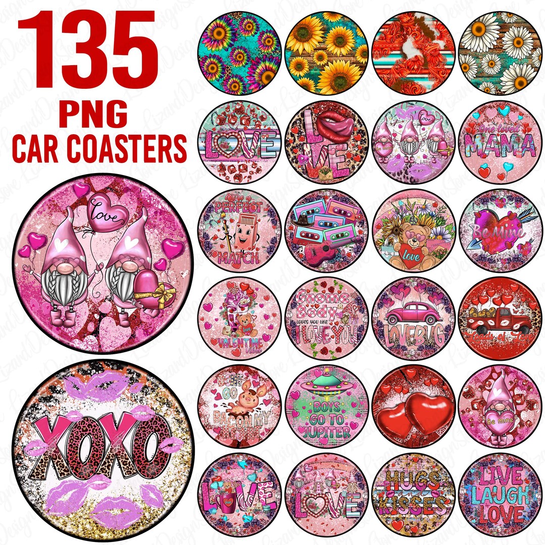 135+ Valentine's Day Car Coaster Png,car Coaster Designs,valentines Day ...