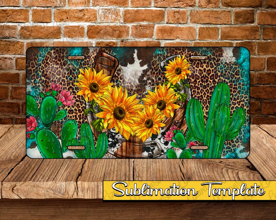 Horseshoe Cactus License Plate Png Horseshoe With Cactus - Etsy