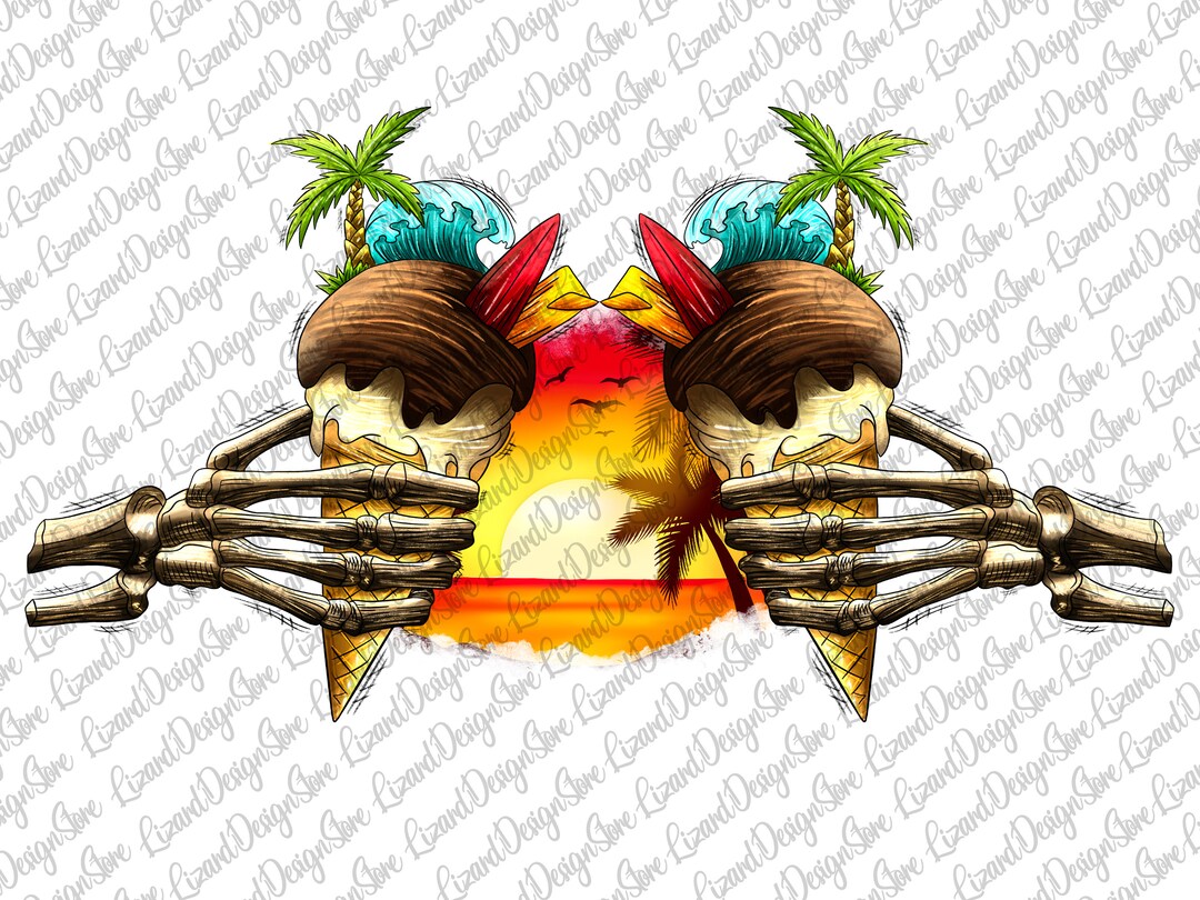 Ice Cream Skellie Hands PNG Download, Ice Cream Pops Sublimation PNG ...