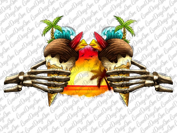 Ice Cream Skellie Hands PNG Download Ice Cream Pops - Etsy