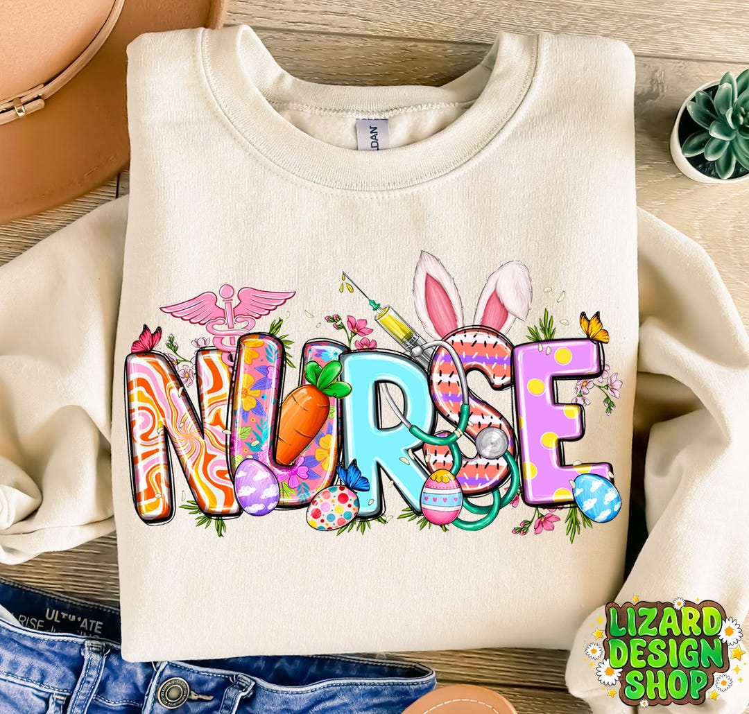 Easter Nurse Png Sublimation Design, Easter Bunny Png, Easter Png ...