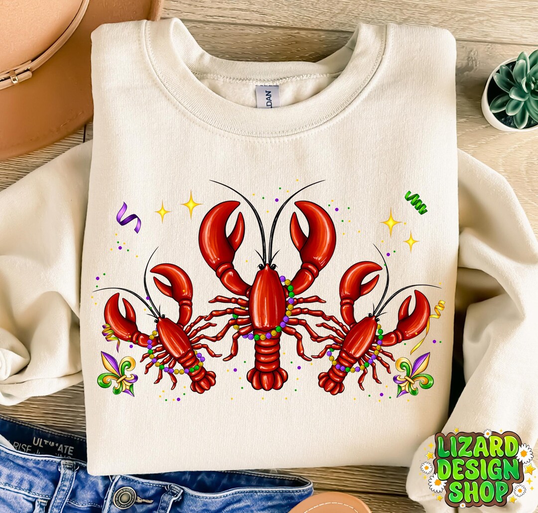 Crawfish Png Sublimation Design Download, Happy Mardi Gras Png ...