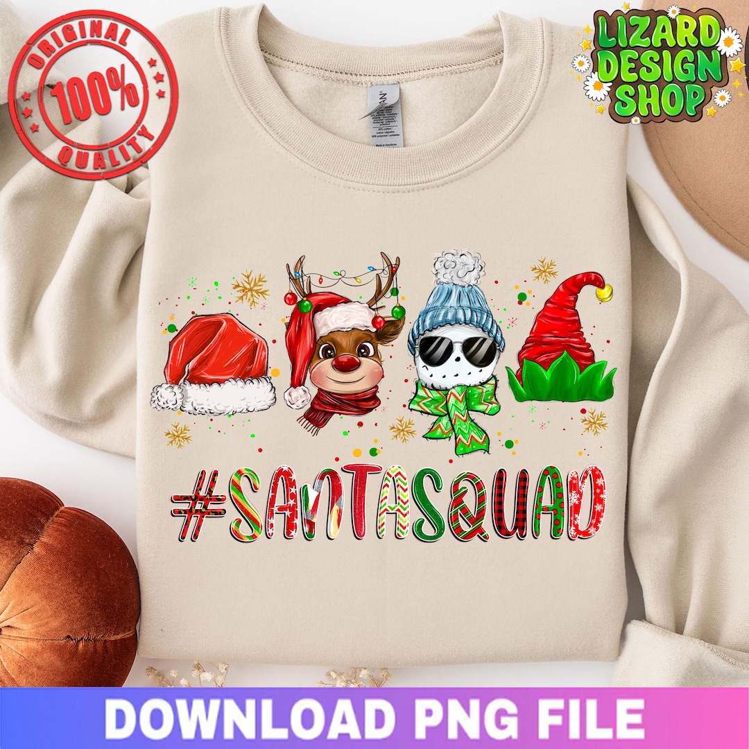 Santa Squad Png, Christmas Squad Png, Merry Christmas Png,elf, Reindeer ...
