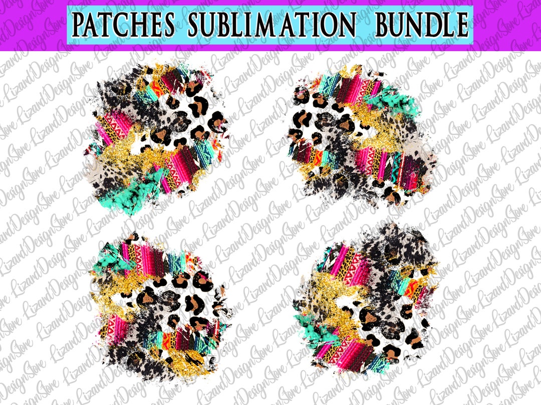 Western Aztec Patch Bundle Png, Turquoise Leopard Aztec Background Png ...