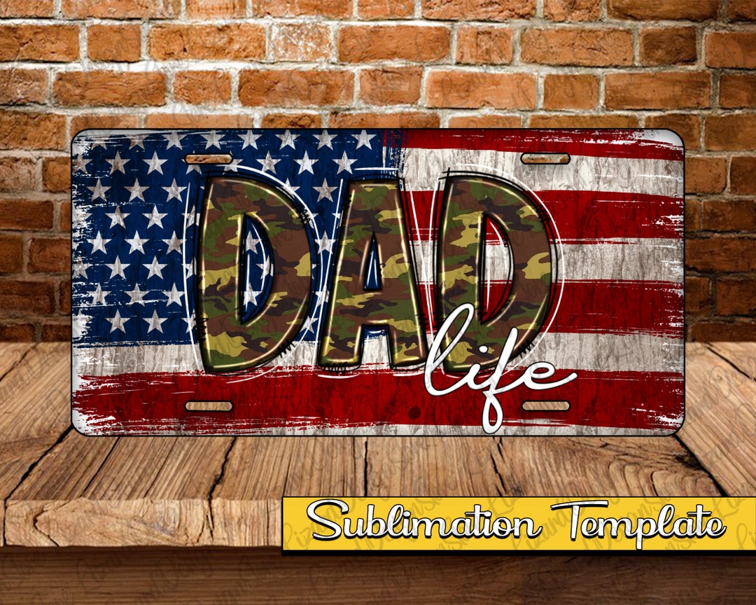 American Dad Life License Plate Png Sublimation Design, Camouflage ...
