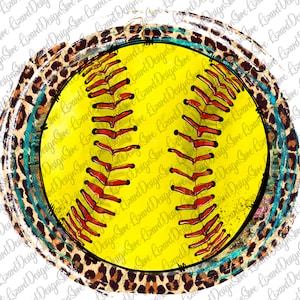 Softball Leopard Png, Softball Sublimation Design Download, Leopard ...