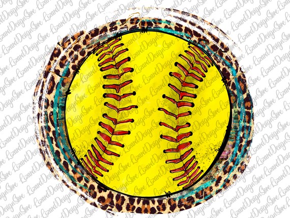 Softball Leopard Png Softball Sublimation Design Download - Etsy