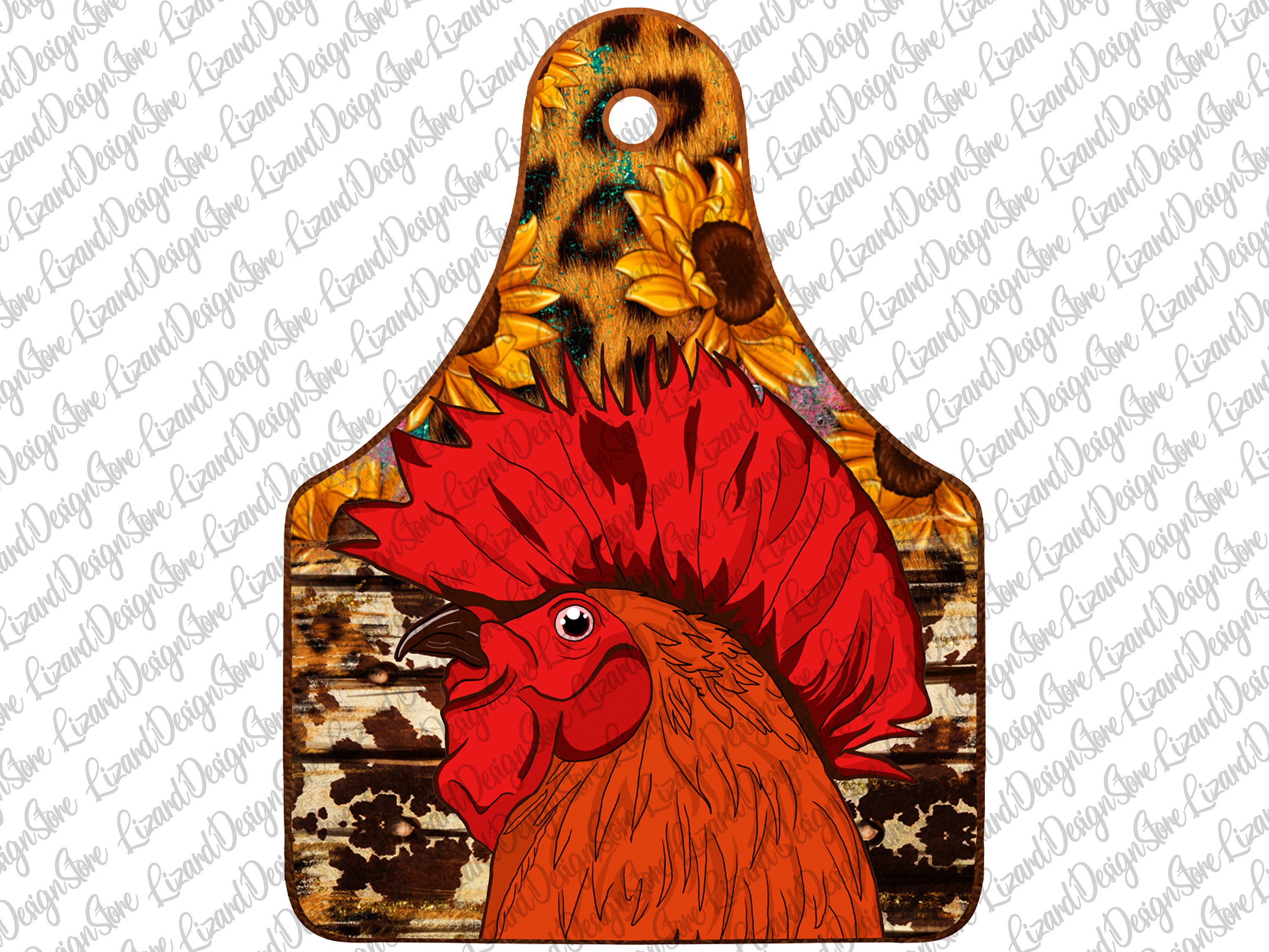 Chicken And Rooster Cow Tag Bundle Chicken Tag PngRooster | Etsy