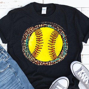 Softball Leopard Png, Softball Sublimation Design Download, Leopard ...
