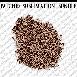 Distressed Leopard Print Patches PNG, Distressed Leopard Print ...