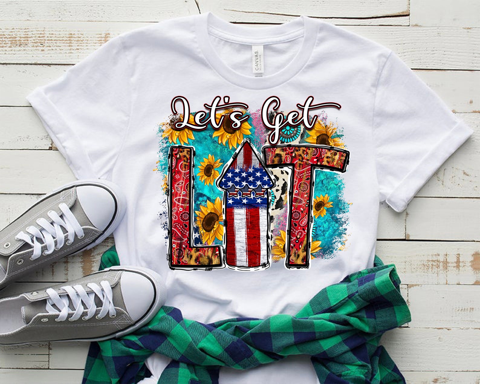 Let's Get Lit PNG America Png Design USA Png 4th of - Etsy