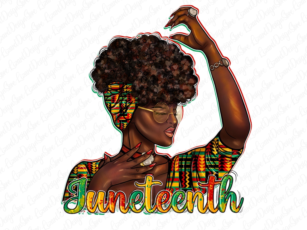 Juneteenth Afro Woman Png, Juneteenth Black Woman Fashion Girl Png ...