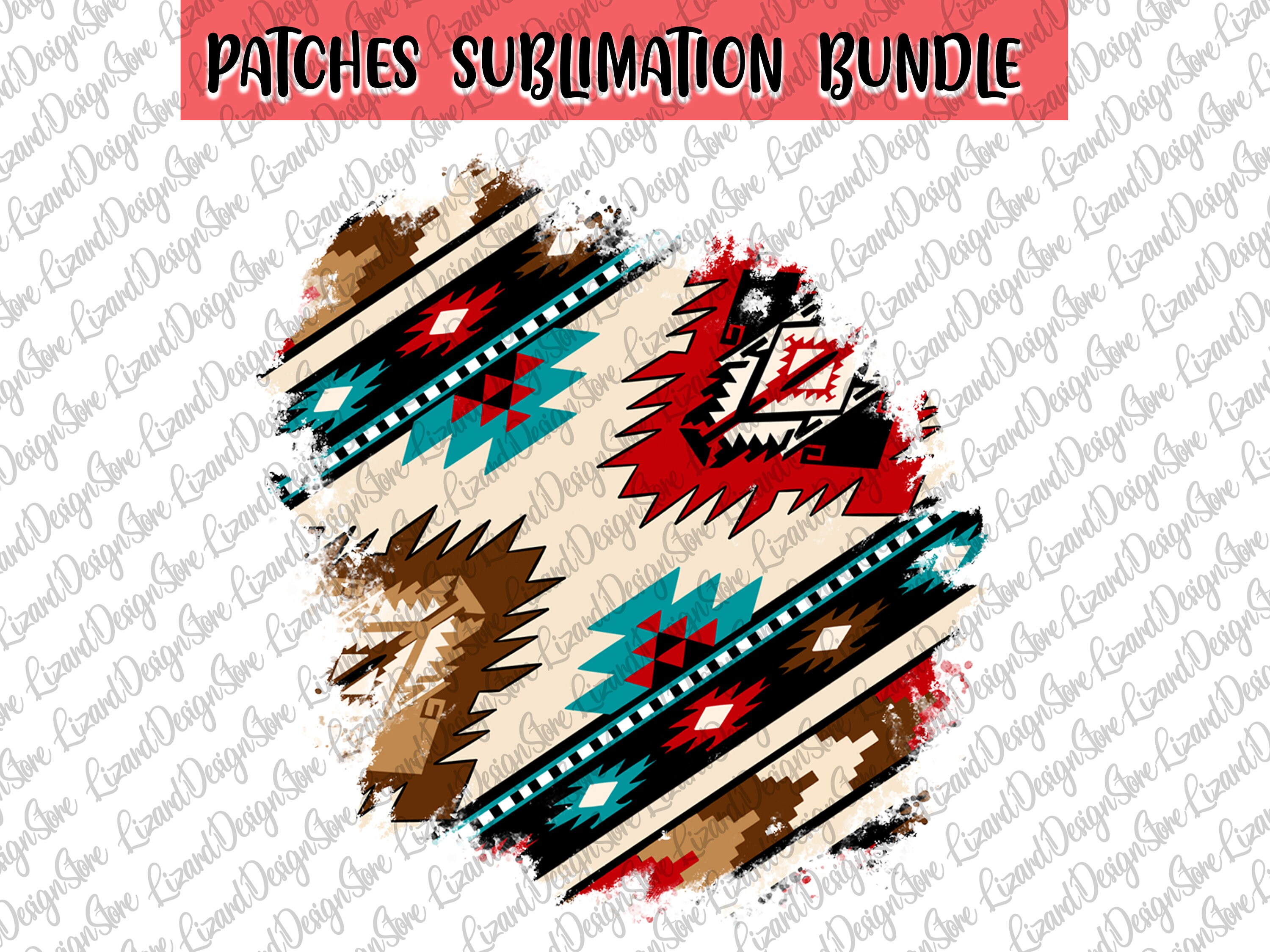 Aztec Cowhide PNG Patch Bundle Sublimation Design, Aztec Patches, Aztec ...