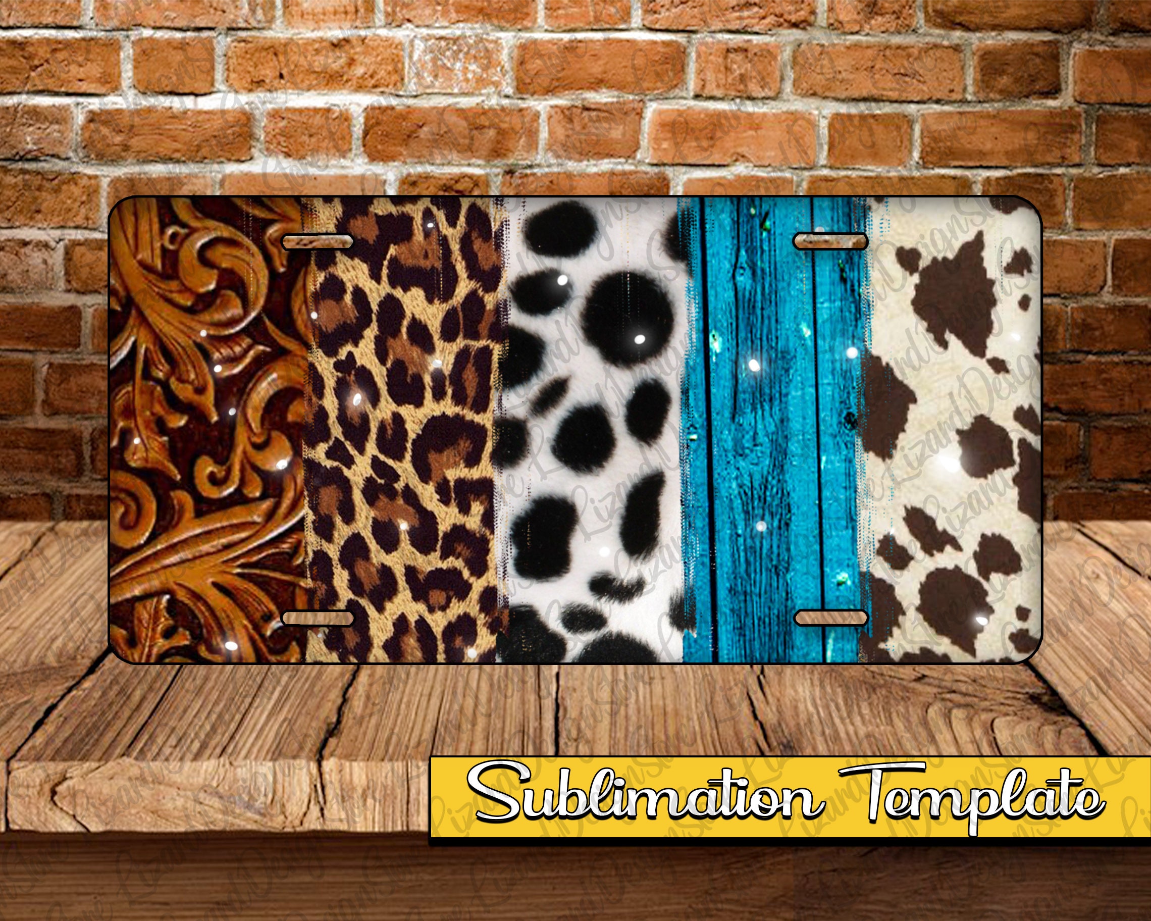 Licence Plate Bundle Png , Sublimation Designs, Western License Plate ...
