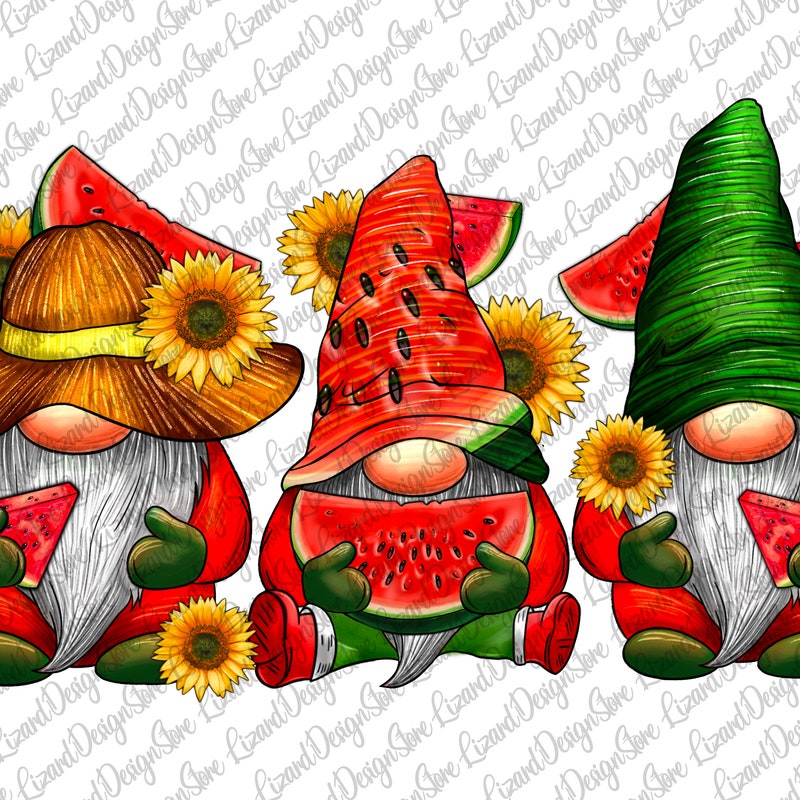 Watermelon Gnome - Etsy