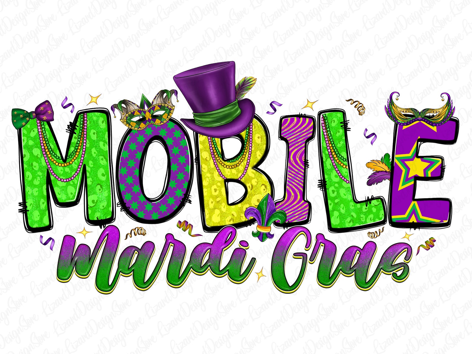 Mobile Mardi Gras Png Sublimation Design, Mardi Gras Png, Mobile ...