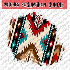 Aztec Cowhide PNG Patch Bundle Sublimation Design, Aztec Patches, Aztec ...