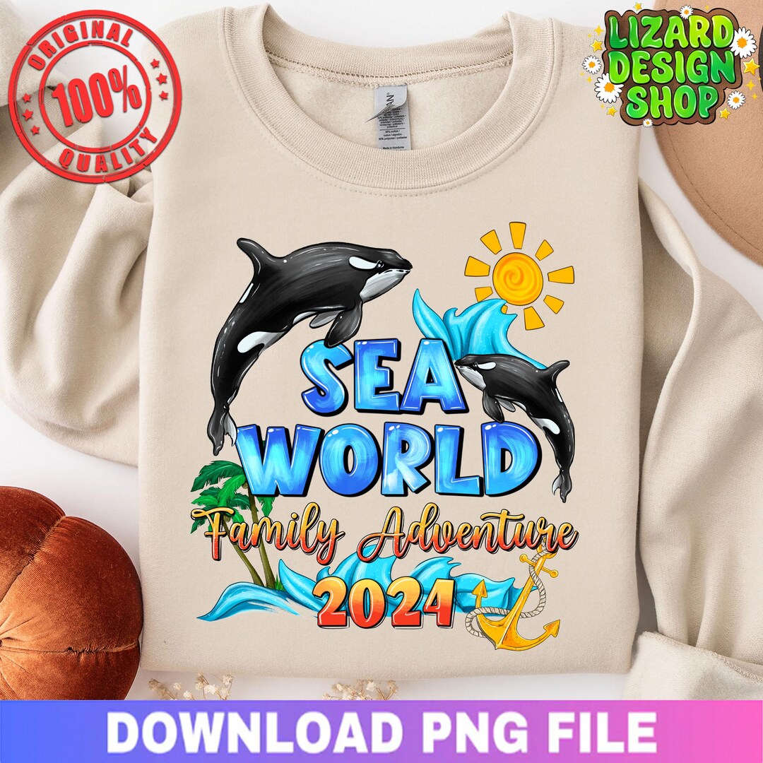 Sea World Family Adventure 2024 Png, Seaworld Adventure Png, Family ...