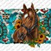 Horse Aztec Gemstone Background Png Western Sunflowers Horse - Etsy