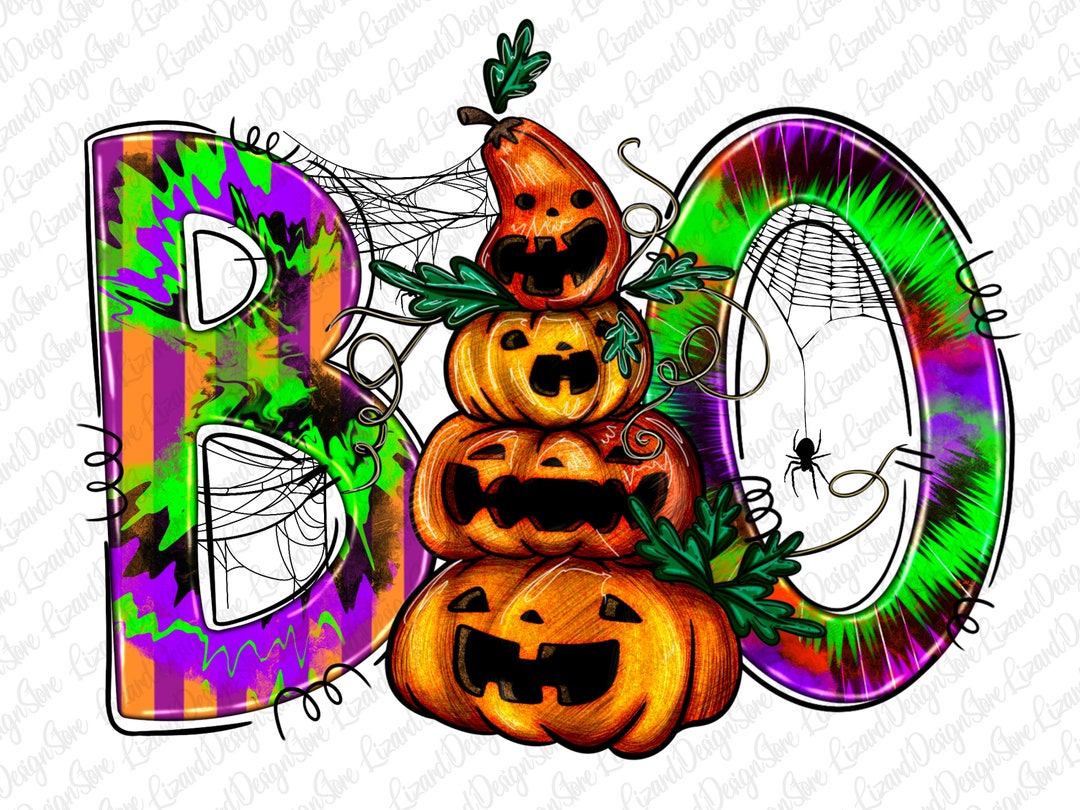 Boo Halloween Png Sublimation Design, Halloween Png, Halloween Pumpkin ...