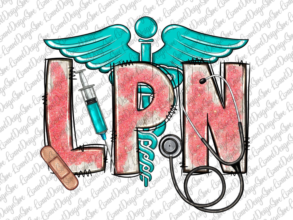 LPN Licensed Practical Nurse Png Nurse Png Pink Glitter - Etsy