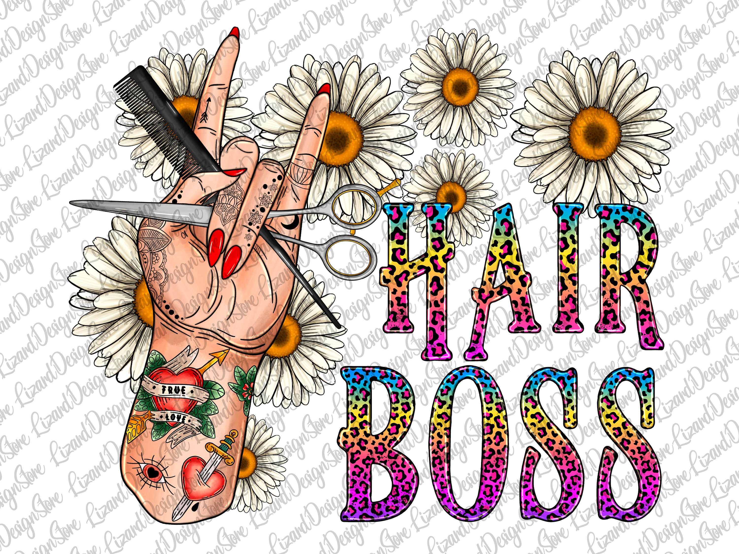 Hair Boss Sublimation Png, Hair Boss Hairdresser Sublimation Design PNG ...