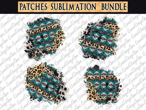 Leopar Aztec Patches Sublimation Png Distressed Aztec Print - Etsy