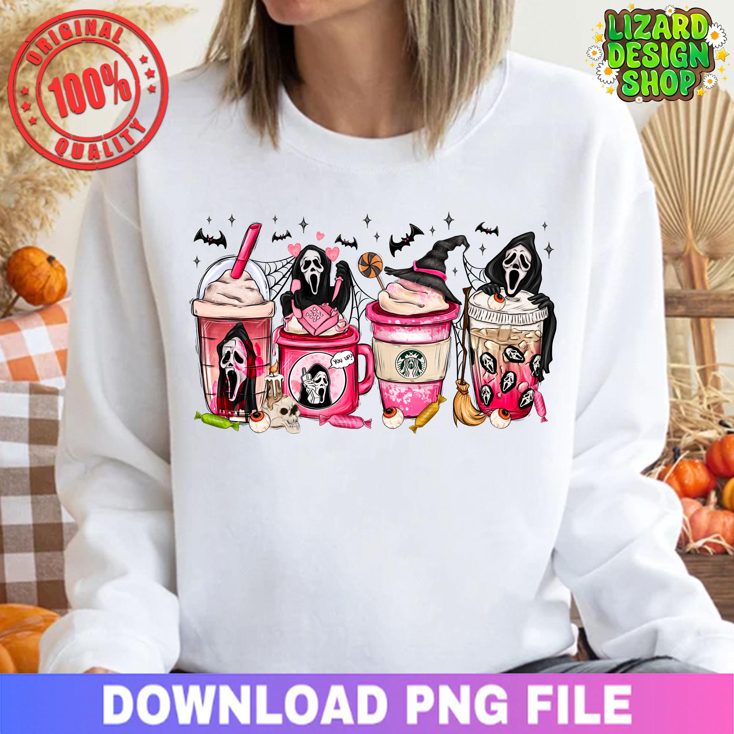 Scream Coffee Cups Png, Scream PNG , Halloween Png, Movie Coffee Png ...
