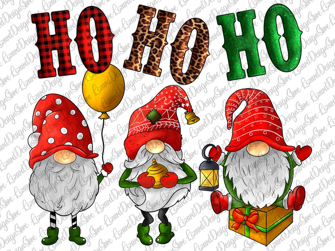 Ho Ho Ho Gnomies Png, Merry Christmas Ho Ho Ho, Santa Hat Gnomes Png ...