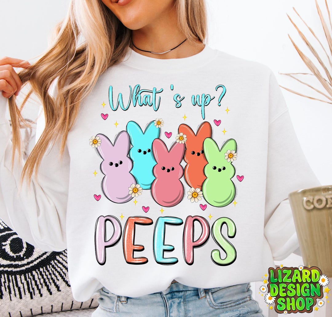 What's up Peeps Png Sublimation Design Download, Easter Day Png, Happy ...
