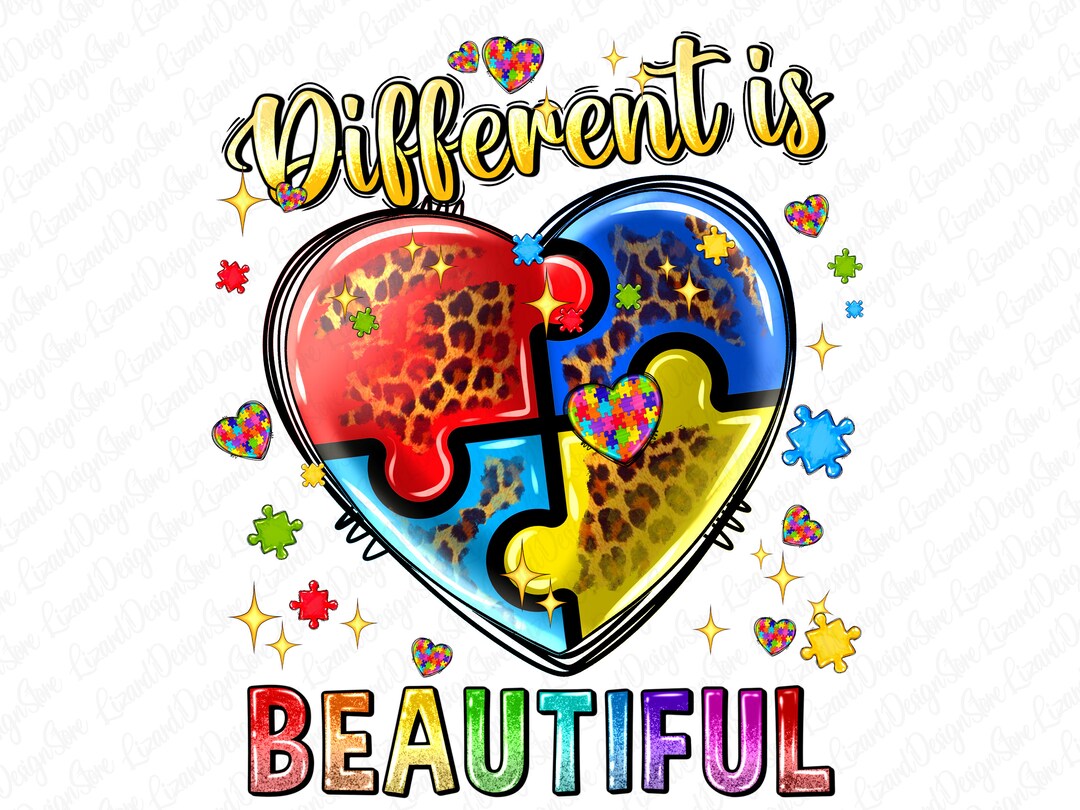 Different is Beautiful Autism Png Sublimation Design Download, Autism ...